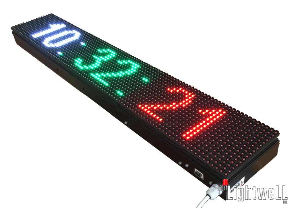 LED screen with a clock, weather forecast, news and creeping line - LED ...