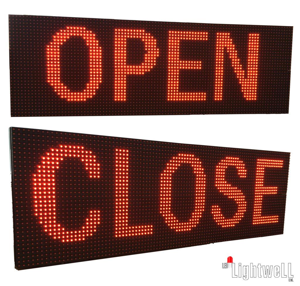 LED screen with a clock, weather forecast, news and creeping line - LED ...