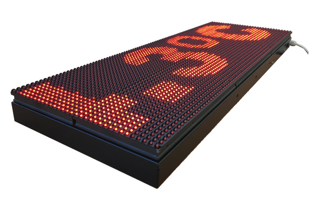 LED screen with a clock, weather forecast, news and creeping line - LED ...